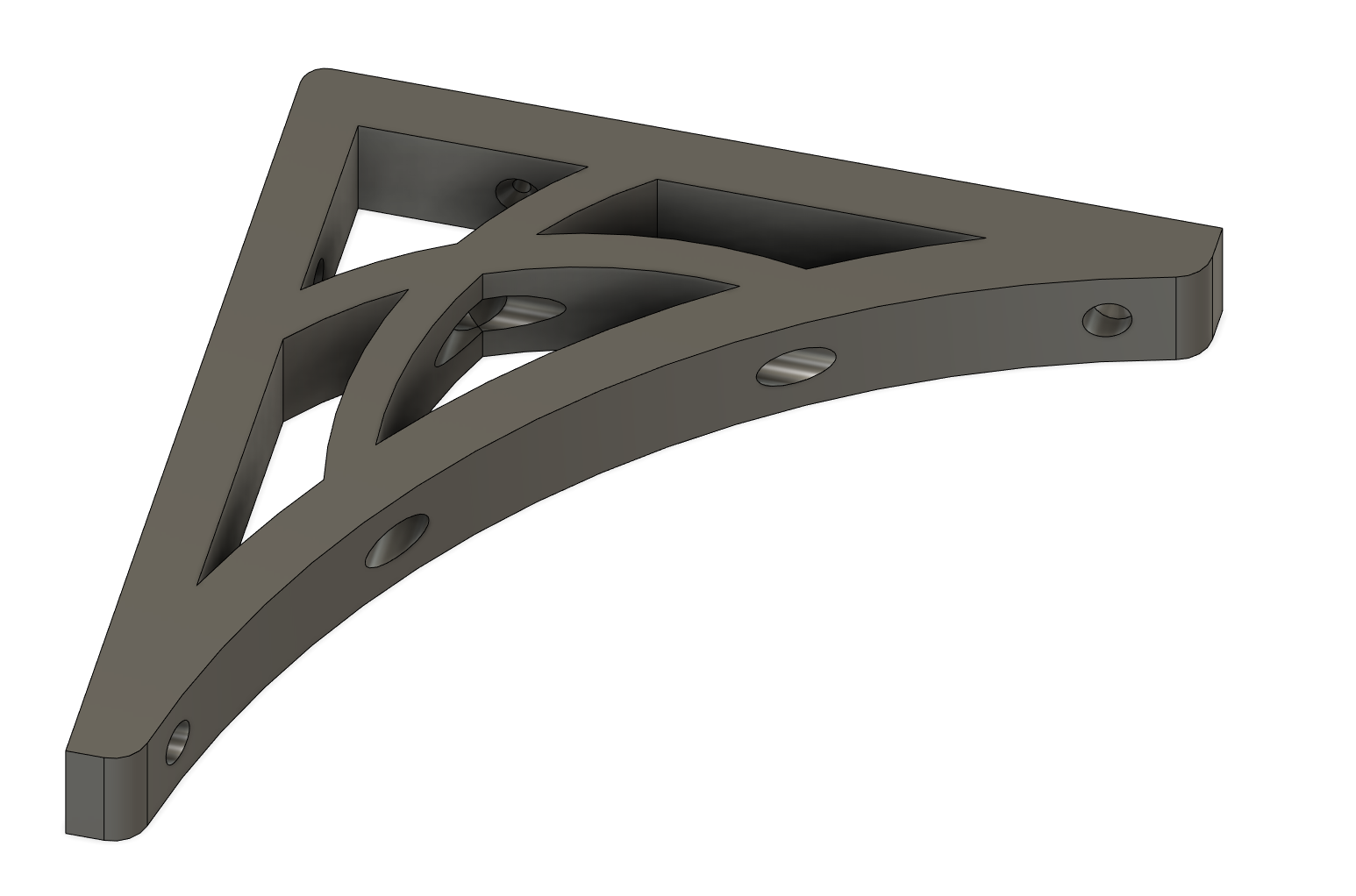 Arc Shelf Bracket 210x200 mm | Fusion360 Included by StawiamKlocki.pl ...