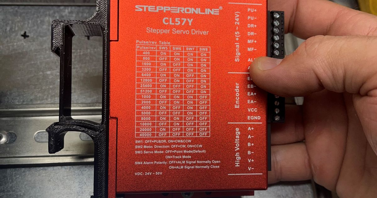 CL57Y Stepper Driver DIN Rail Mount by Sirhaxxalot | Download free STL ...