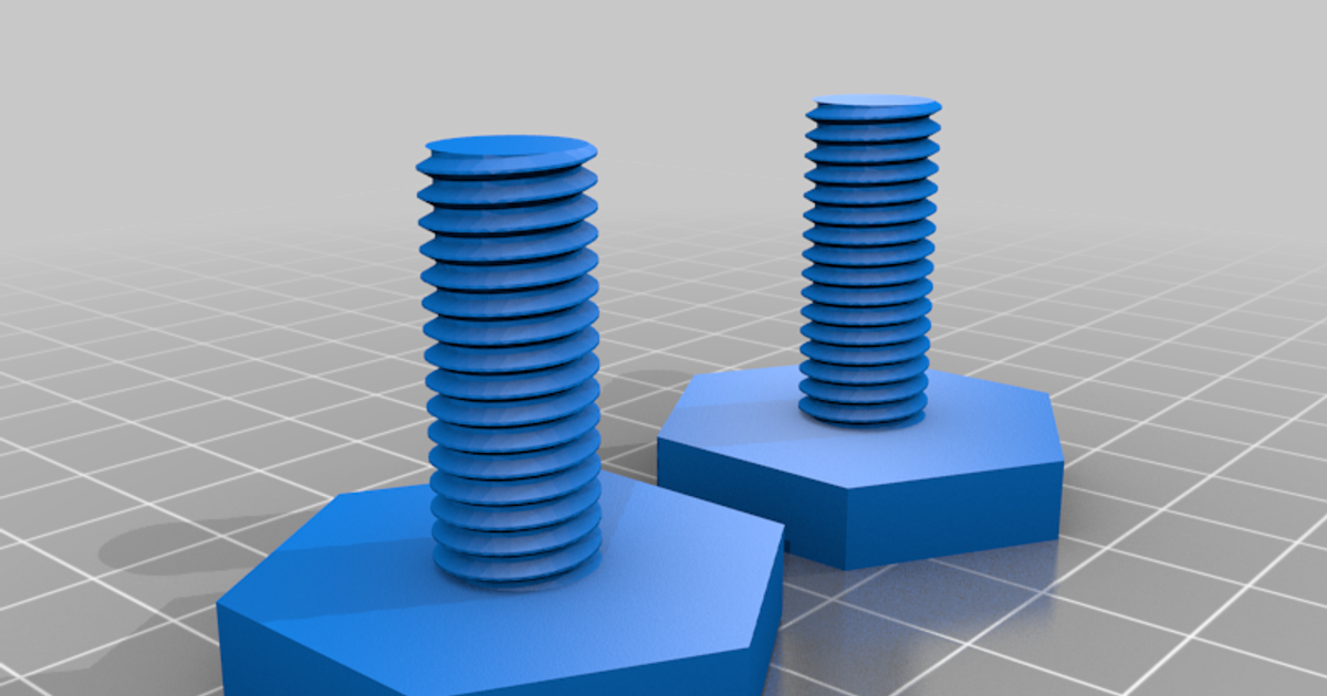 Adjustable foot Bolt M10 by ndl | Download free STL model | Printables.com