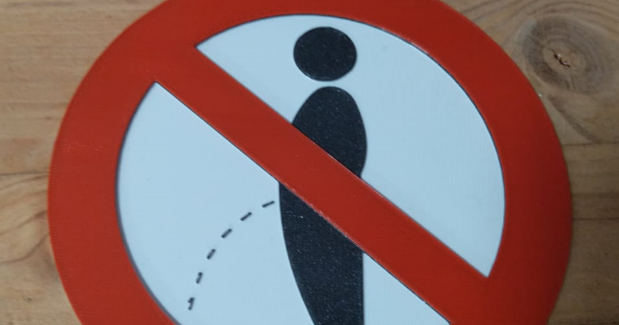 Sign "Do no urinate here" by b--rian | Download free STL model ...
