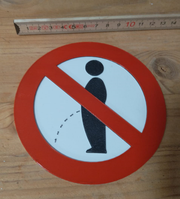 Sign "Do no urinate here" by b--rian | Download free STL model ...