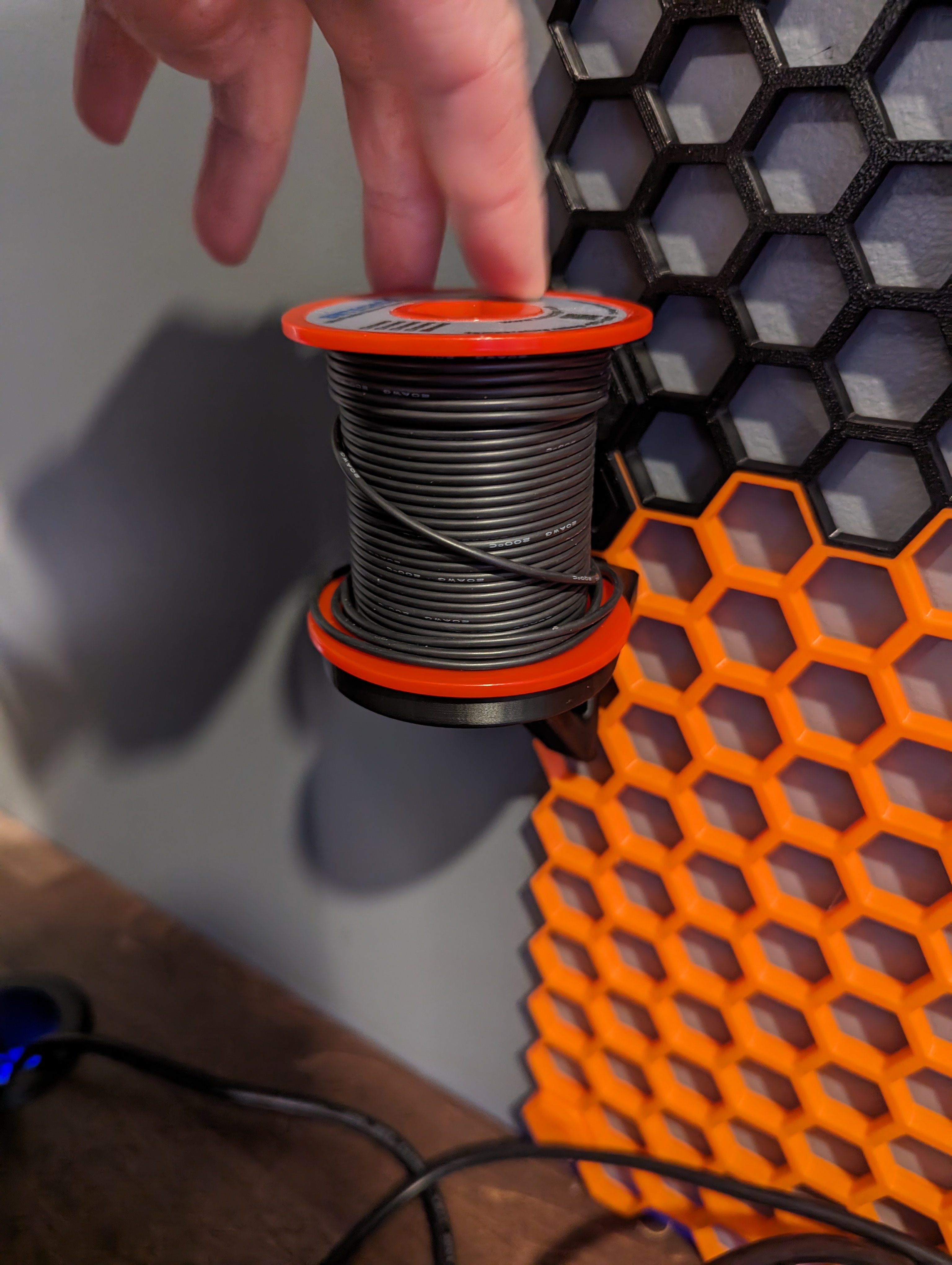 HSW Parametric Vertical Spool Holder (Honeycomb Storage Wall) by ...