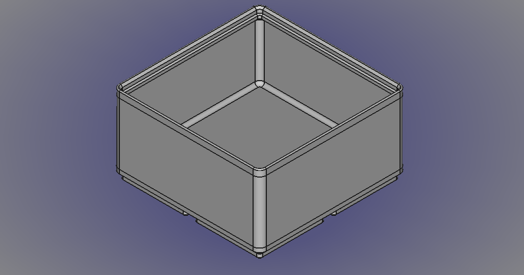 FreeCAD Gridfinity Parametric Simple Storage Bin by Stu142 | Download free STL model ...