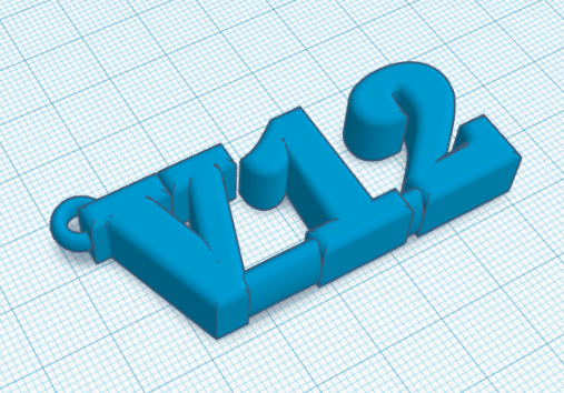 V12 Key ring by Hzon 3D | Download free STL model | Printables.com