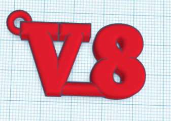 V8 Keyring by Hzon 3D | Download free STL model | Printables.com