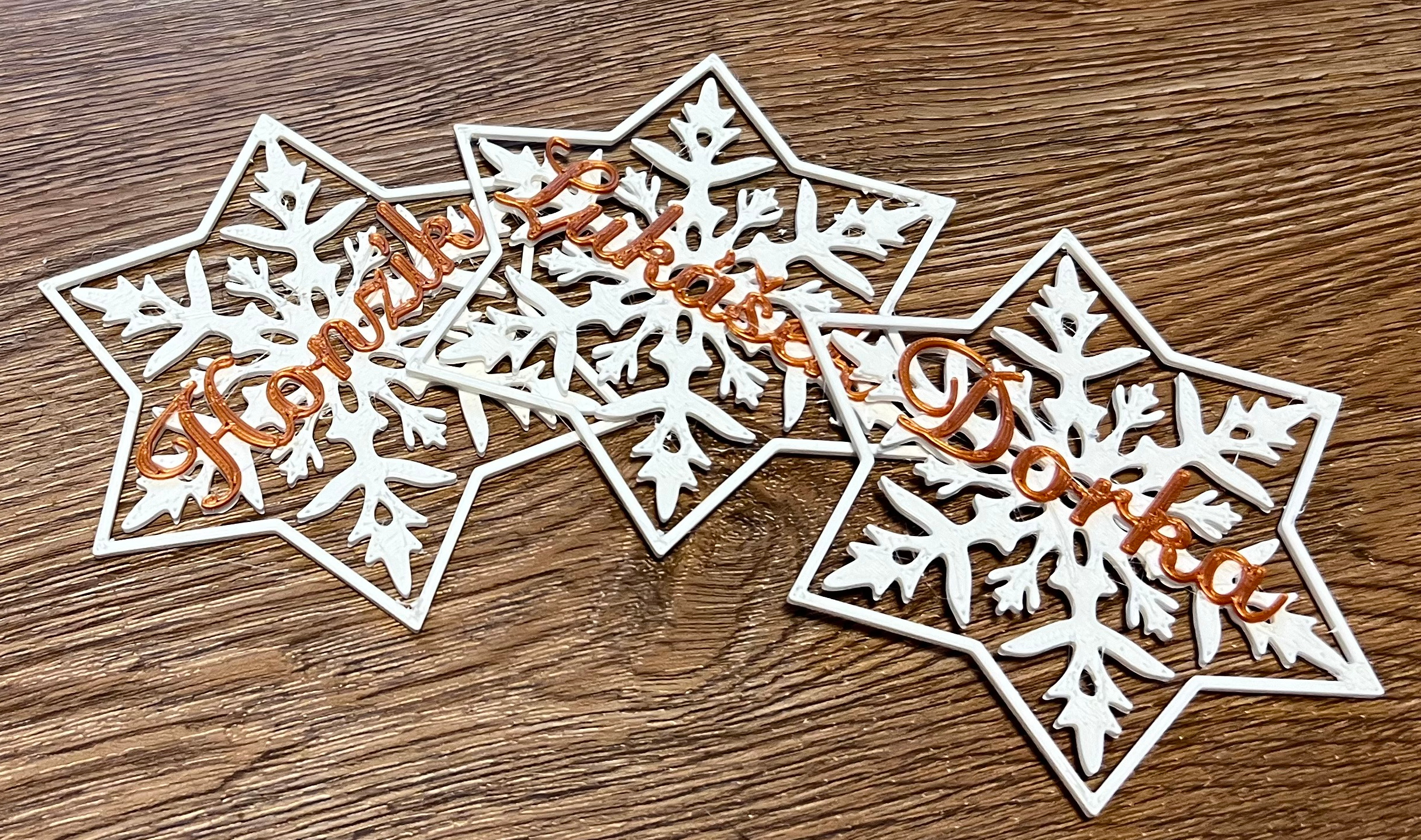 Snowflake Name Tag for Gifts paperclip like by Chrosta | Download free ...