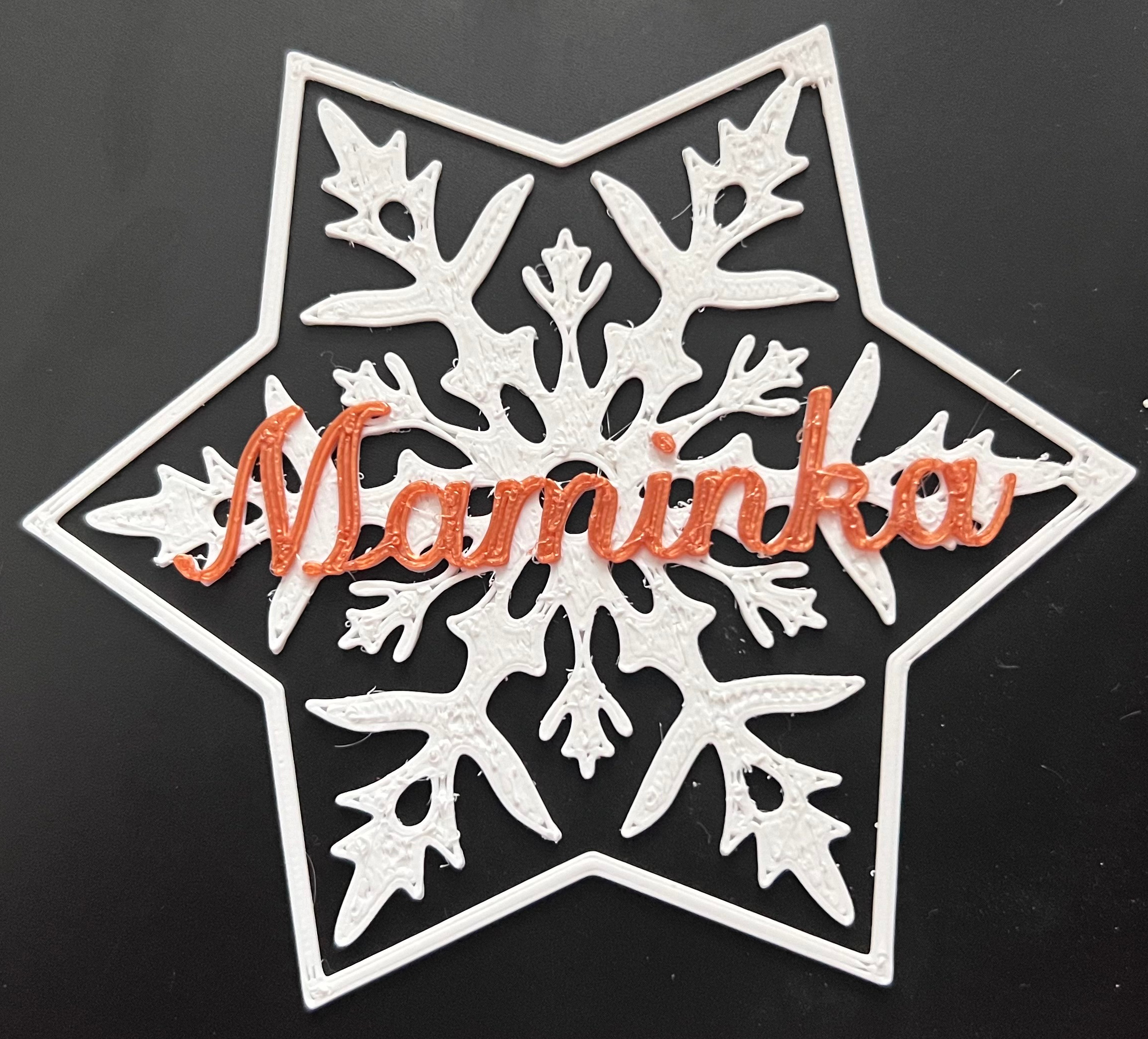Snowflake Name Tag for Gifts paperclip like by Chrosta | Download free ...