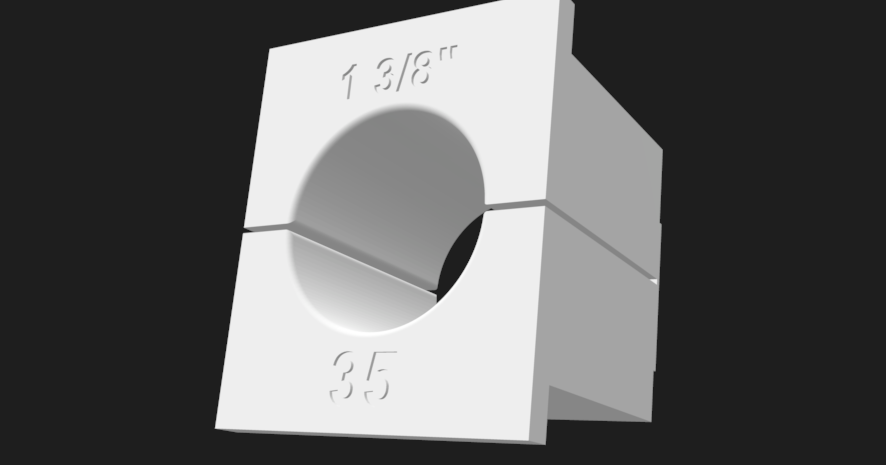 FRAMEBUILDING TUBE BLOCK - 1 3/8” INCH 35 MM by plasterek3d | Download ...