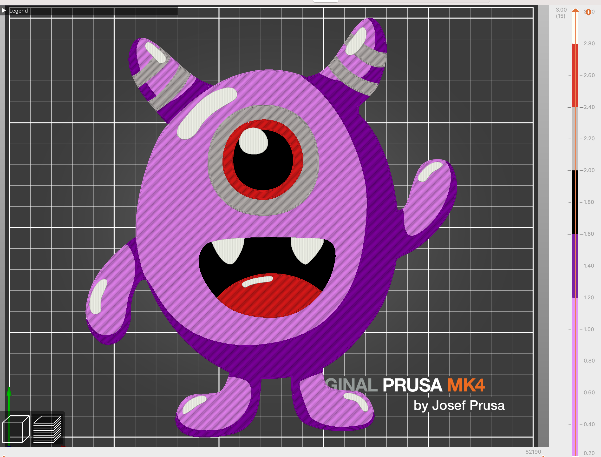 2D art - Cute monster 1 by 3D|Nest | Download free STL model ...