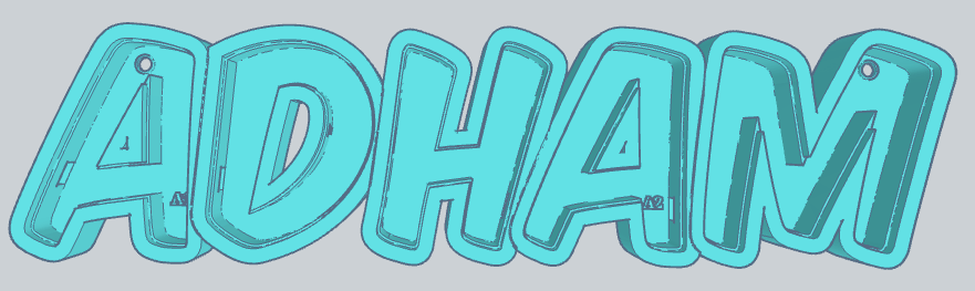 ADHAM LED- Namenslampe (Name lamp) by Tomsen | Download free STL model ...