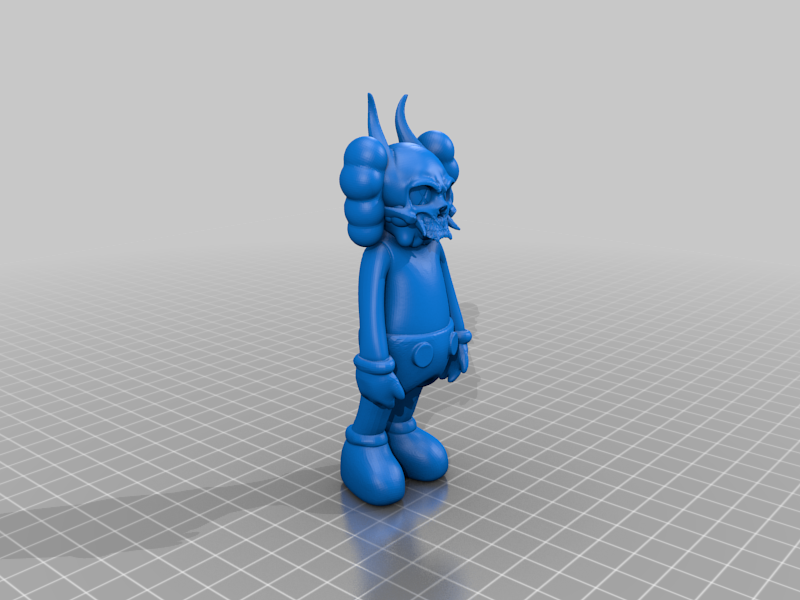 Kaws Inspired Model With Oni Mask by Zombi Koala | Download free STL ...