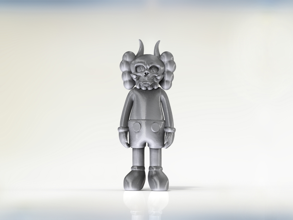 Kaws Inspired Model With Oni Mask by Zombi Koala | Download free STL ...