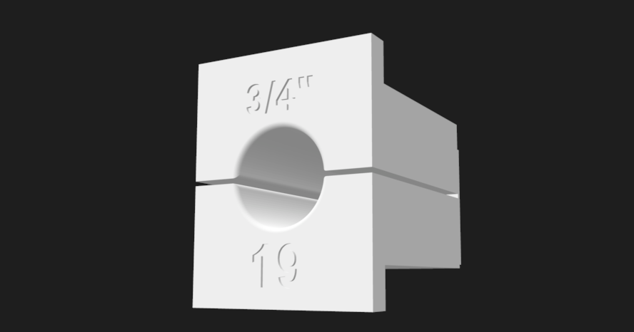 FRAMEBUILDING TUBE BLOCK - 3/4” INCH 19 MM by plasterek3d | Download ...