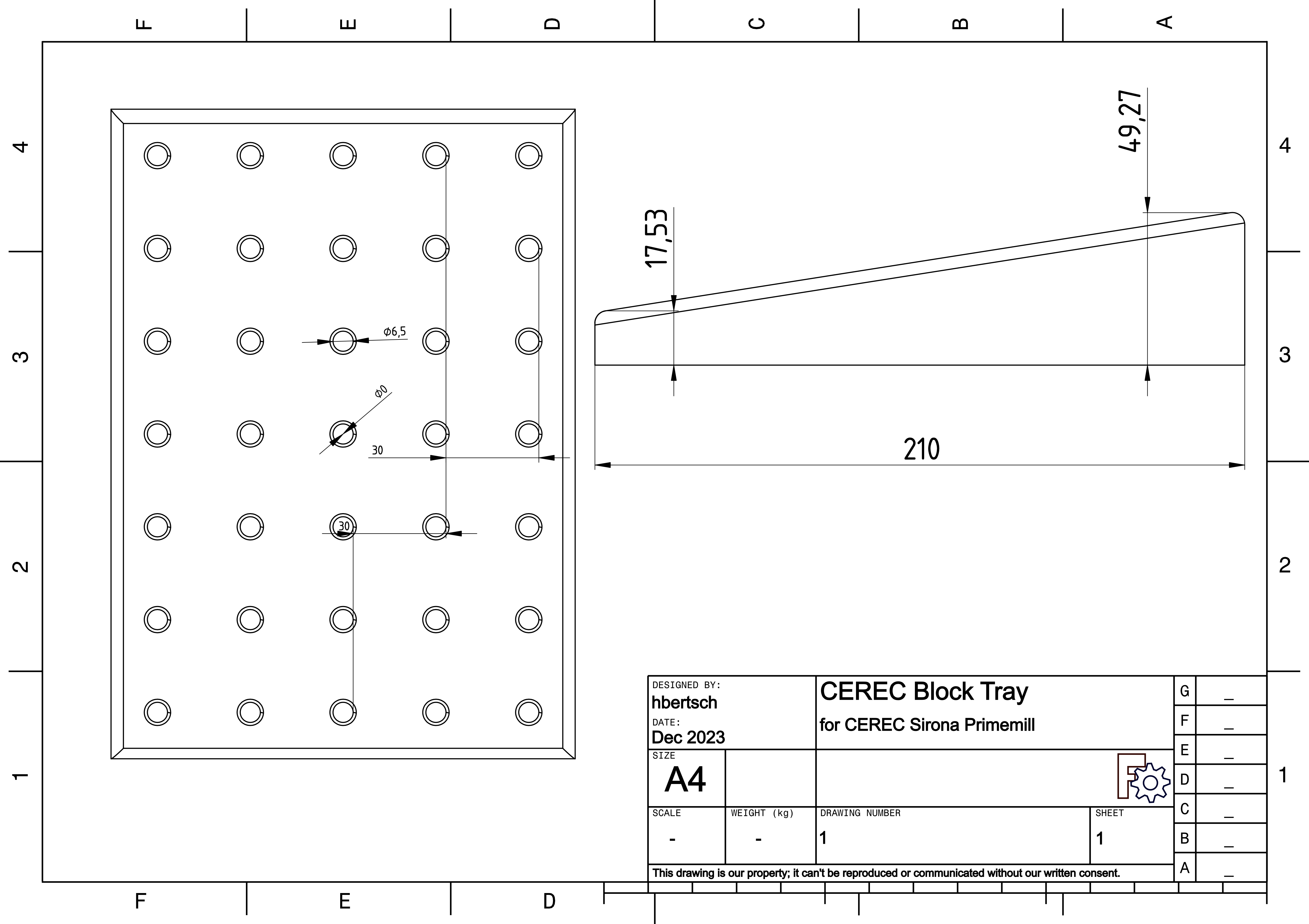 CEREC Sirona Primemill Block Tray / Holder by hbertsch | Download free ...