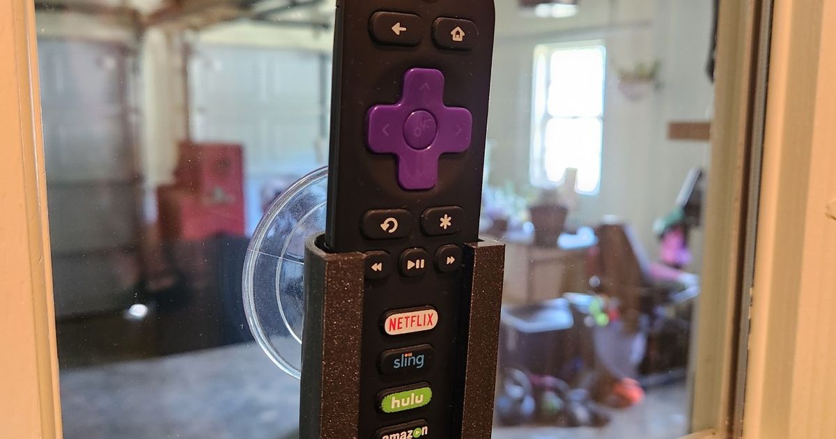 Window Mount for Roku TV Remote by Madcamper | Download free STL model ...