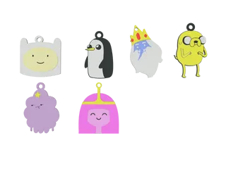 Adventure Time Keychains by Creative Cube | Download free STL model ...