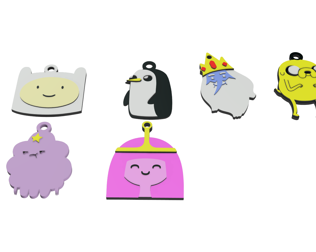 Adventure Time Keychains von Creative Cube | Kostenloses STL-Modell ...
