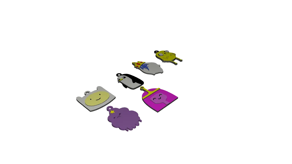 Adventure Time Keychains by Creative Cube | Download free STL model ...