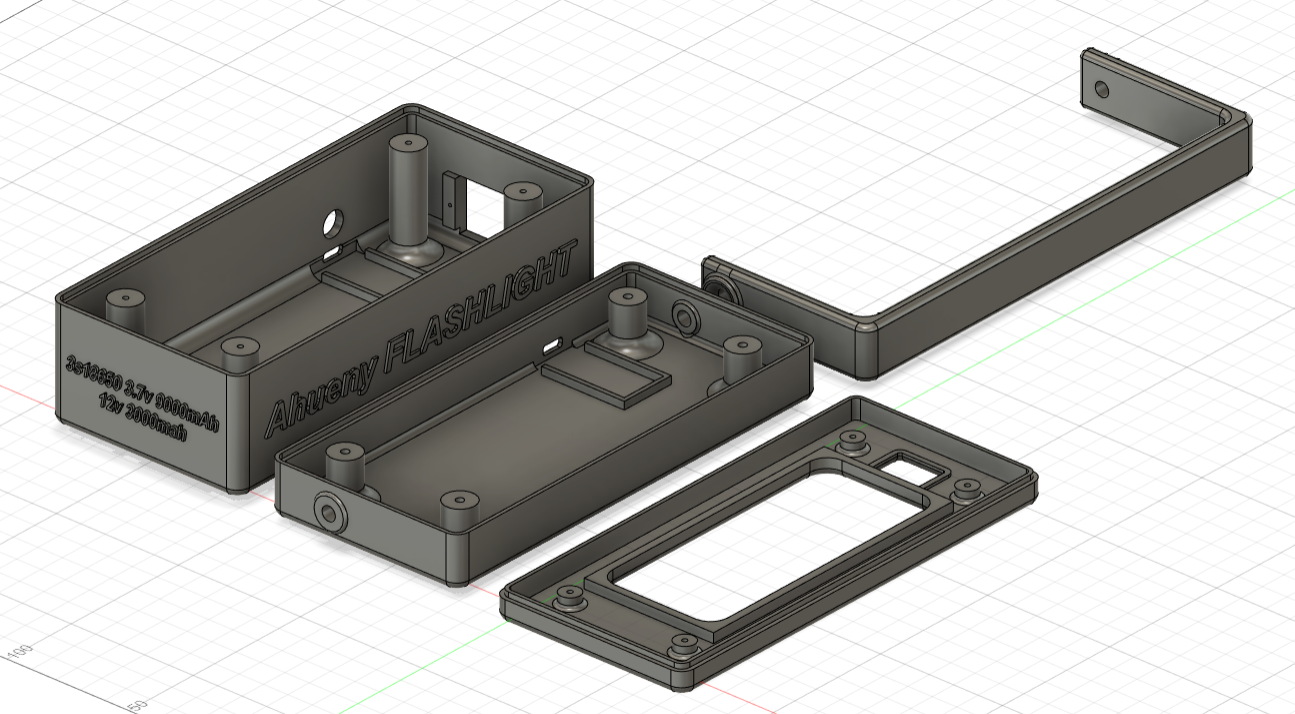 Flashlight box 10w 12v 3s 18650 by Bender Radriguez | Download free STL ...