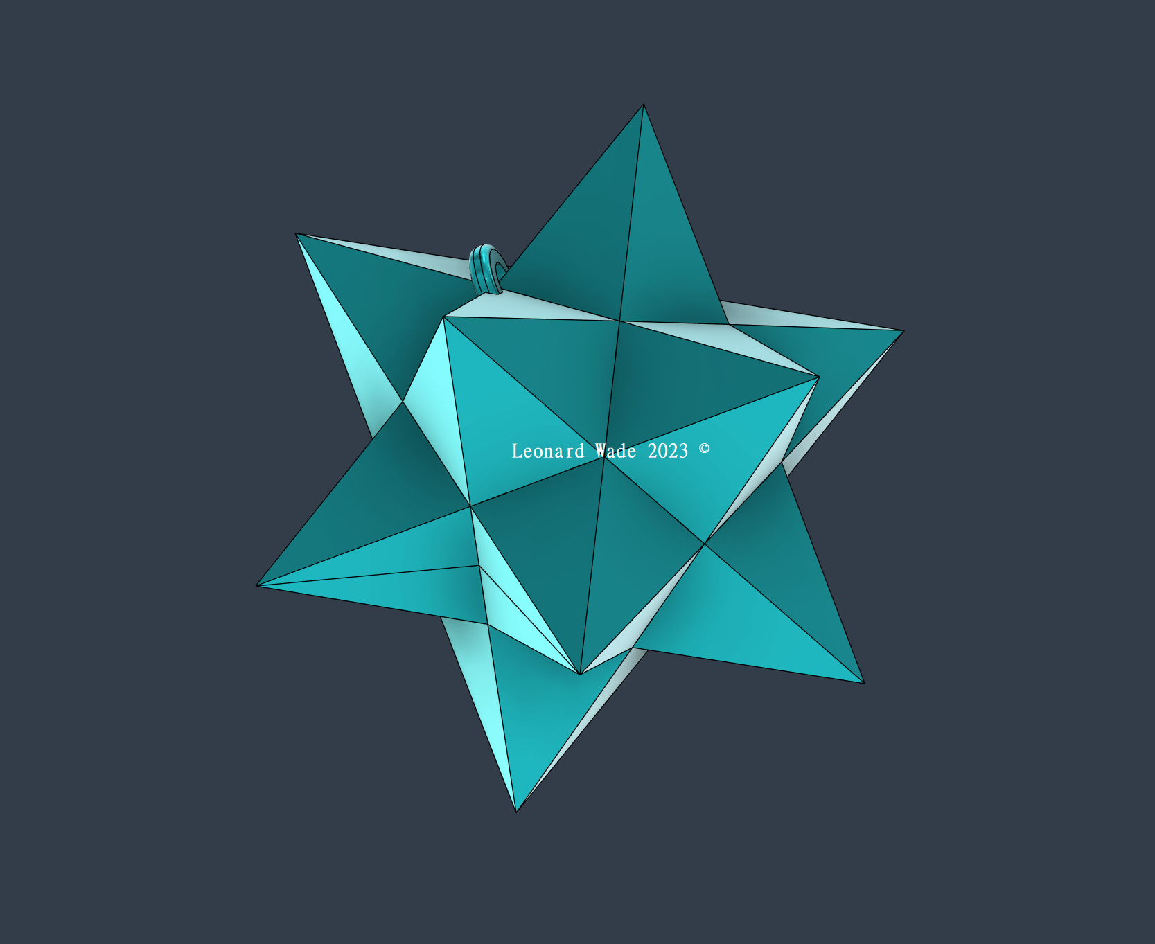 Small stellated dodecahedron Ornament by Leonard | Printables Store