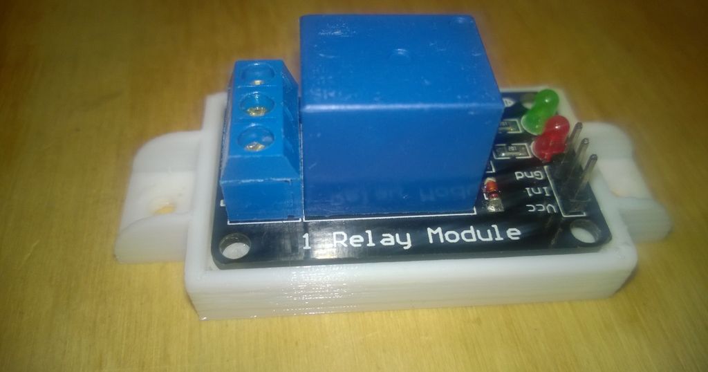 1 Channel Relay Module Mount Snug & Snap fit versions by ScottieD369 ...