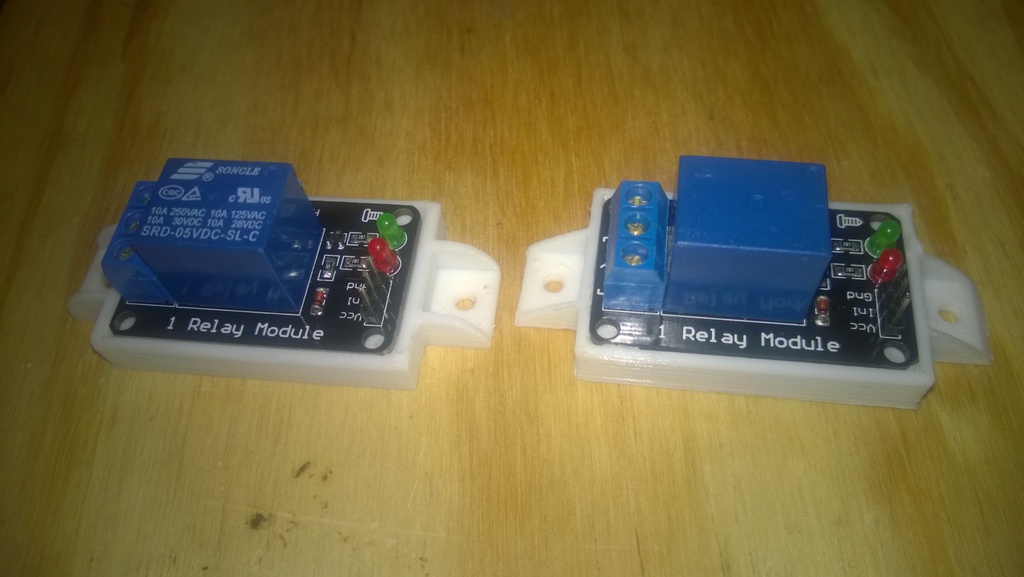 1 Channel Relay Module Mount Snug & Snap fit versions by ScottieD369 ...