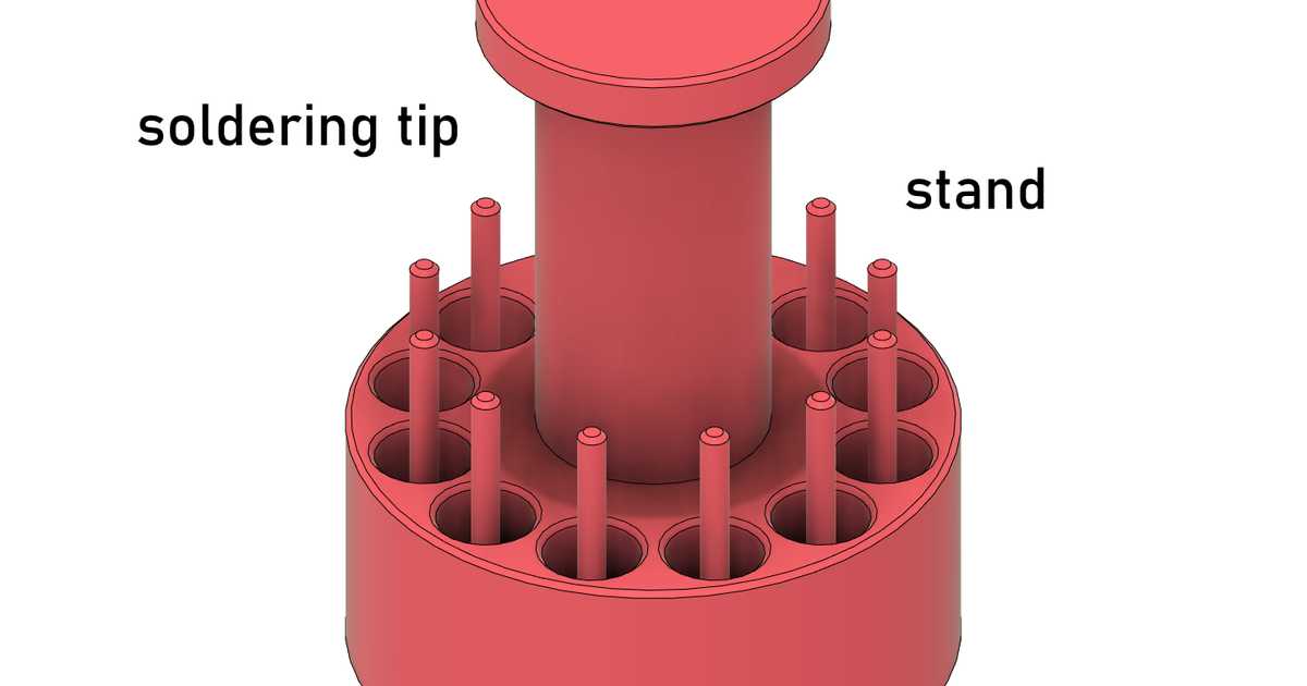 Soldering Tip Stand von Mlynar | Kostenloses STL-Modell herunterladen | Printables.com
