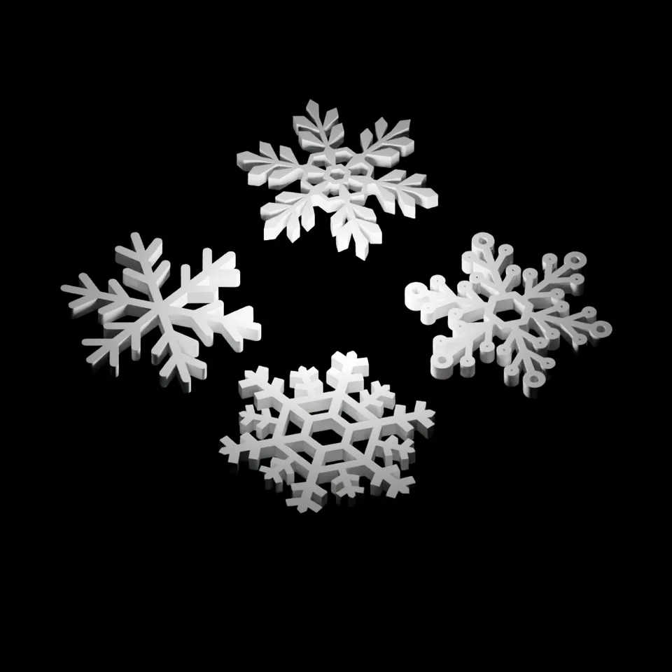 Christmas Decor Pack 1 - Snowflakes by FallenAngel | Download free STL ...