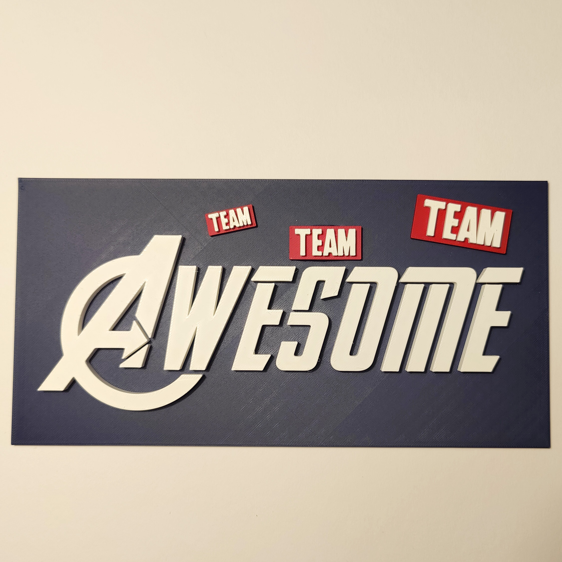 Team Awesome - Avengers-style sign by Markuzzzi | Download free STL ...