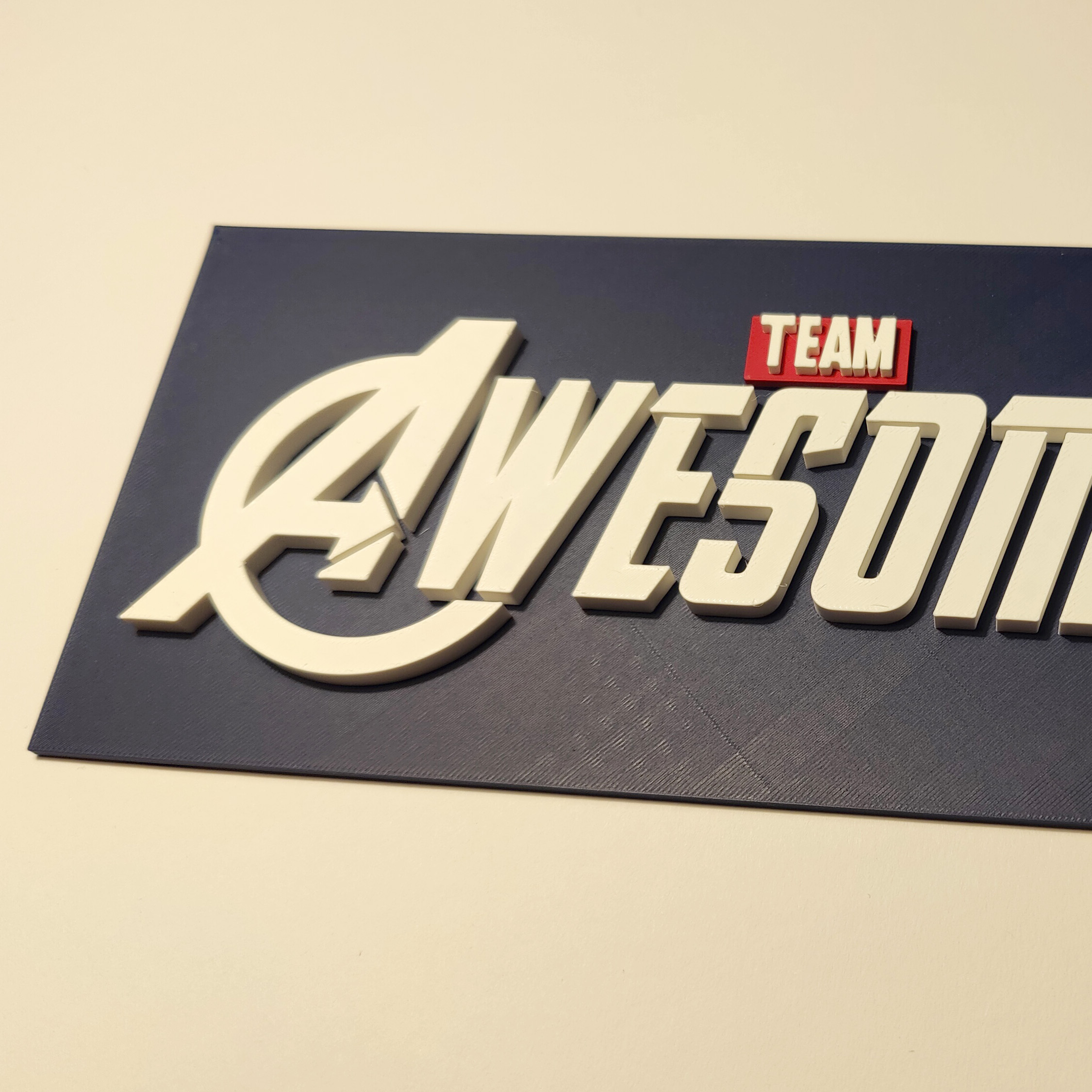 Team Awesome - Avengers-style sign by Markuzzzi | Download free STL ...