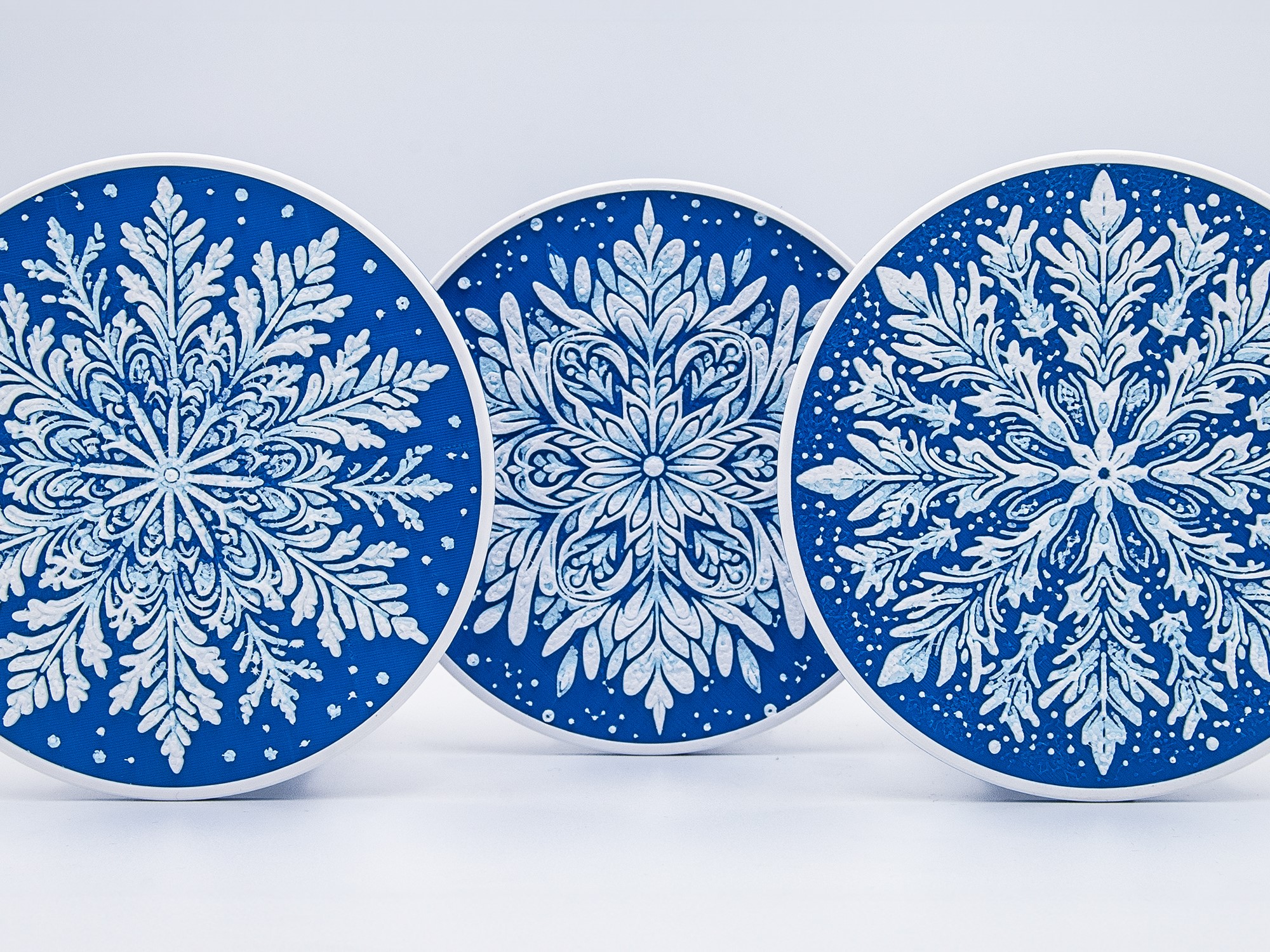 Snowflake Coasters - Hueforge by Bamingo Design | Download free STL ...
