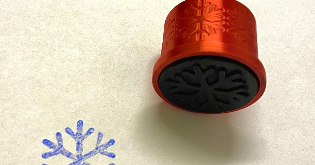 Snowflake TPU Rubber Stamp by Lemurensohn | Download free STL model ...