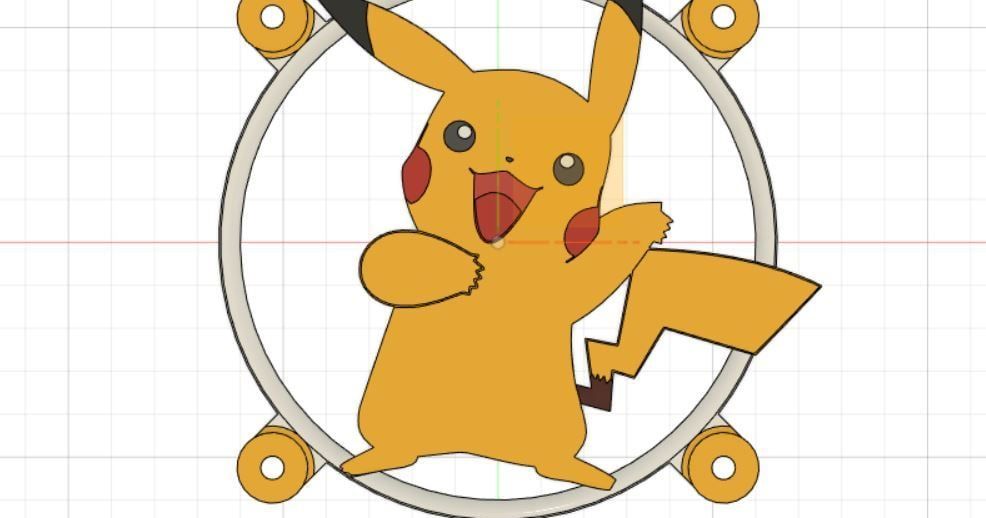 Pikachu 120mm PC Fan Cover - Playful Decorative Look by Lemurensohn ...