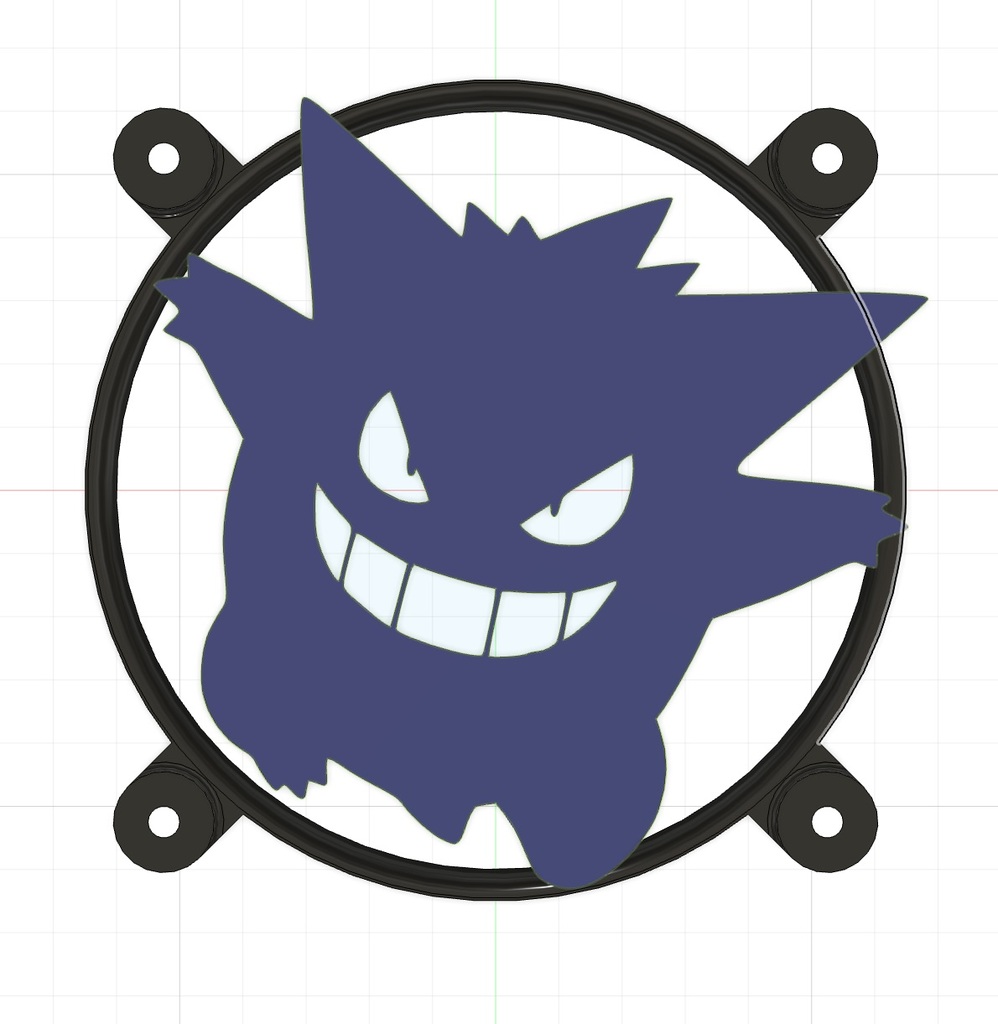Gengar 120mm PC Fan Cover - Playful Decorative Look by Lemurensohn ...
