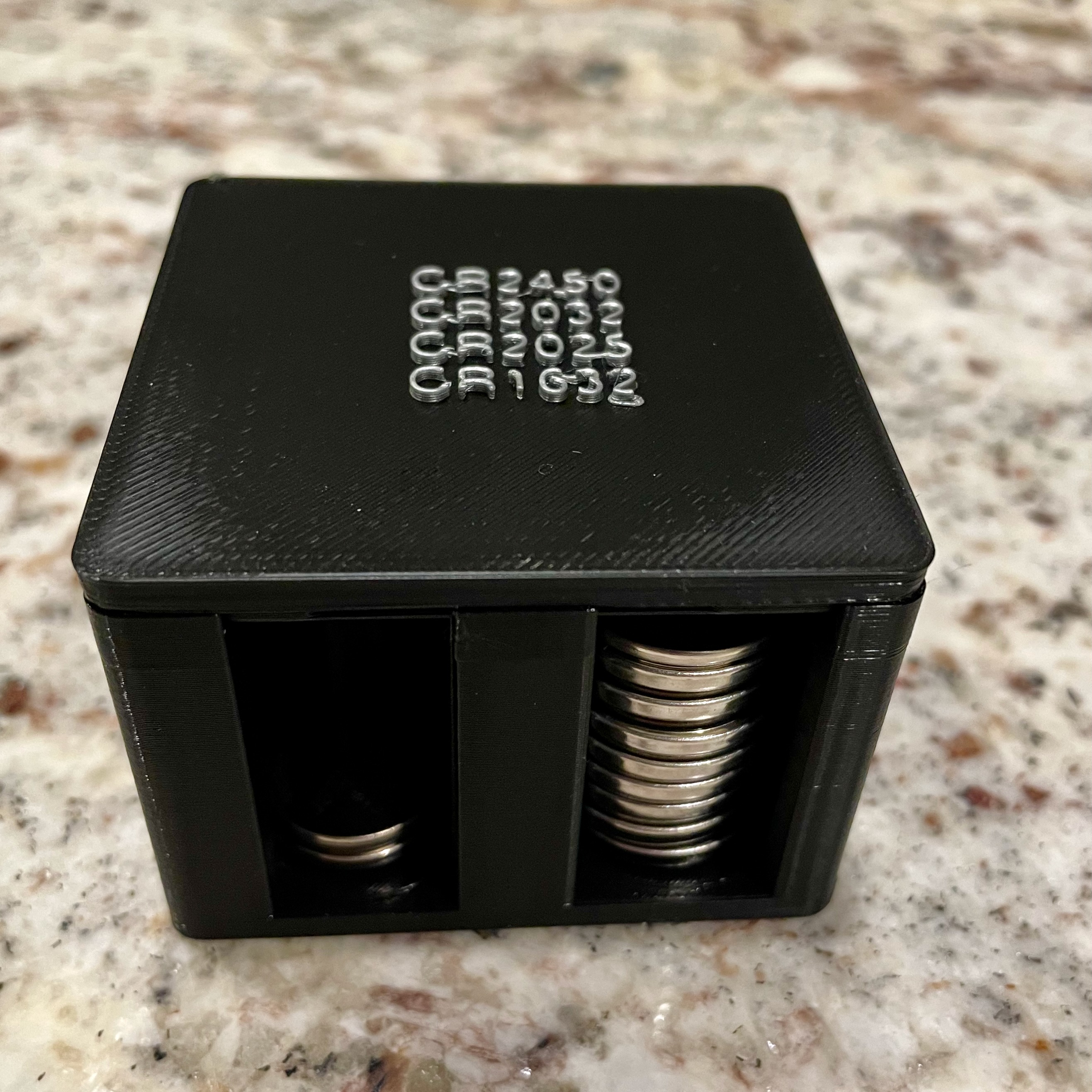 Container for coin cell batteries with optional embossed lid by ...