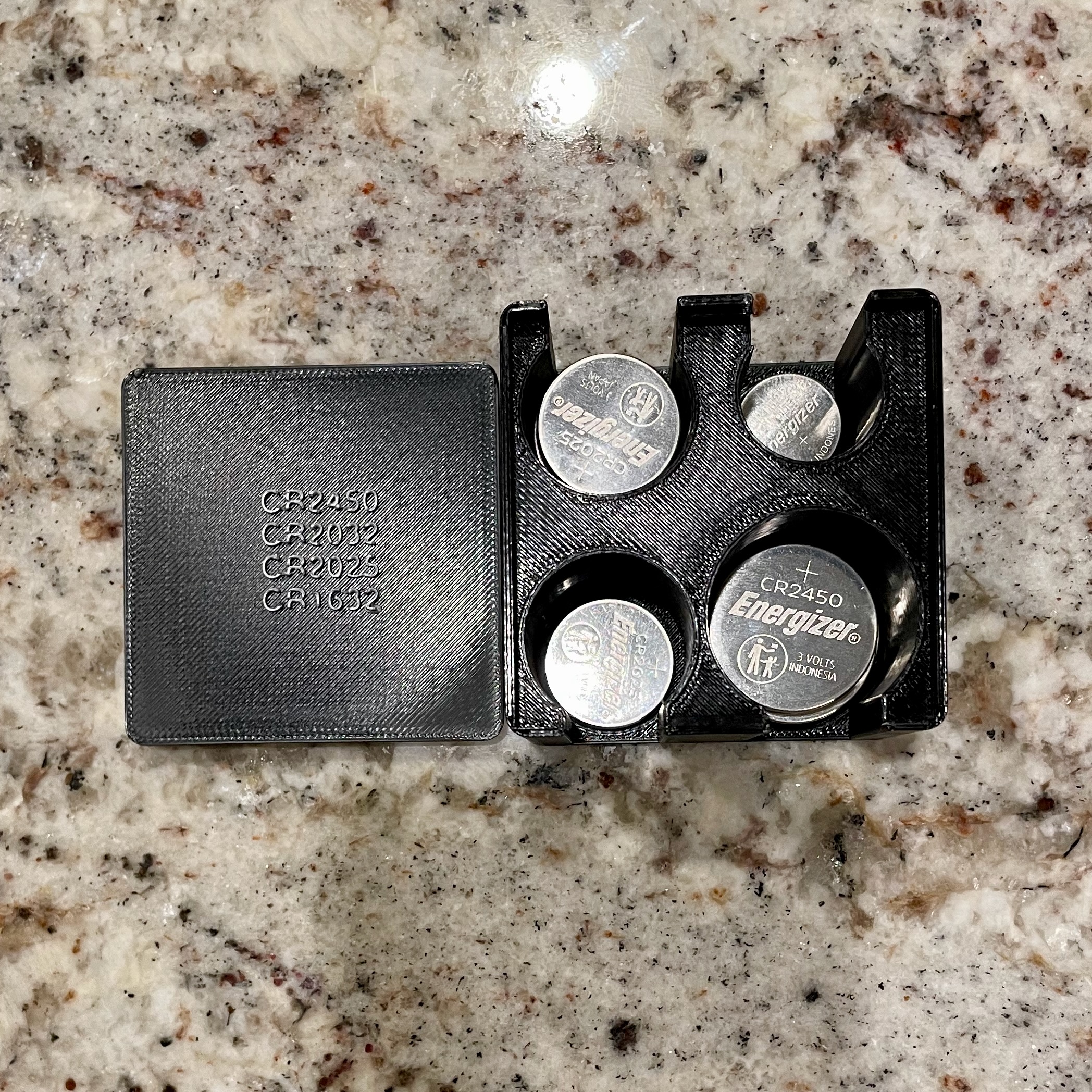 Container for coin cell batteries with optional embossed lid by ...