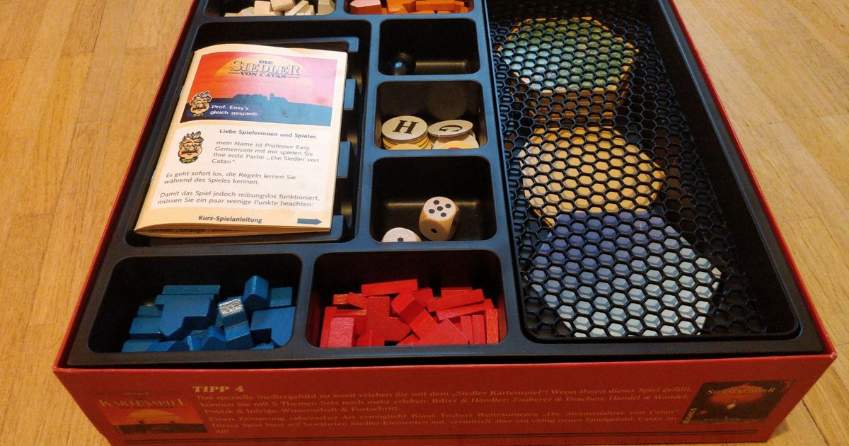 2000/2001 wooden settlers of catan vertical storage / Siedler von Catan ...