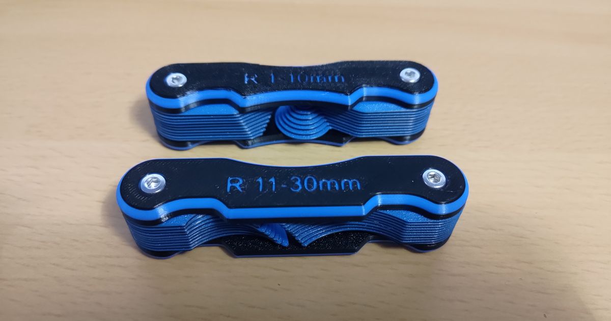 Radius gauges 1-10mm & 11-30mm by kisscoool18 | Download free STL model ...