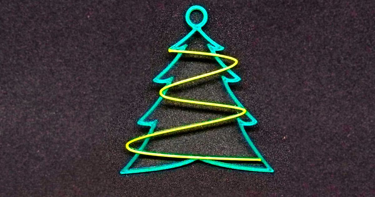 Christmas tree outline by michalet | Download free STL model ...