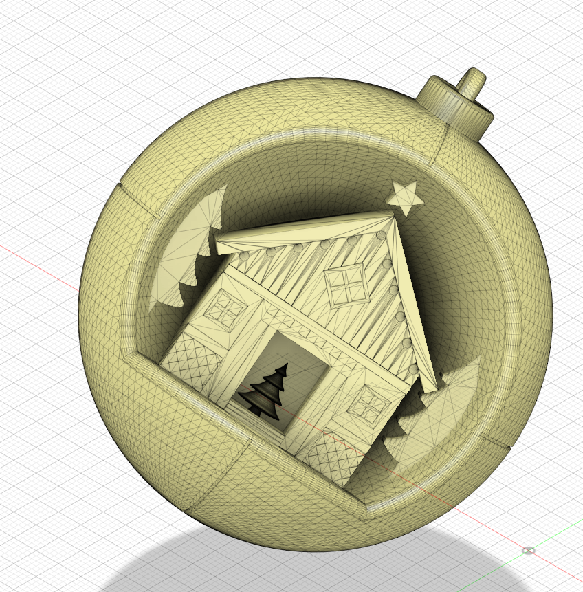 Bauble - Festive Cabin in the Woods by Jarek | Download free STL model ...
