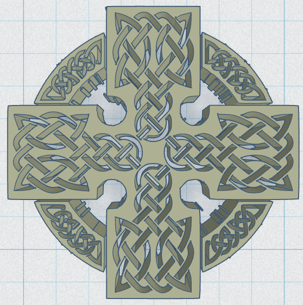 Celtic Round Cross 10 by Peter Ennist | Download free STL model ...