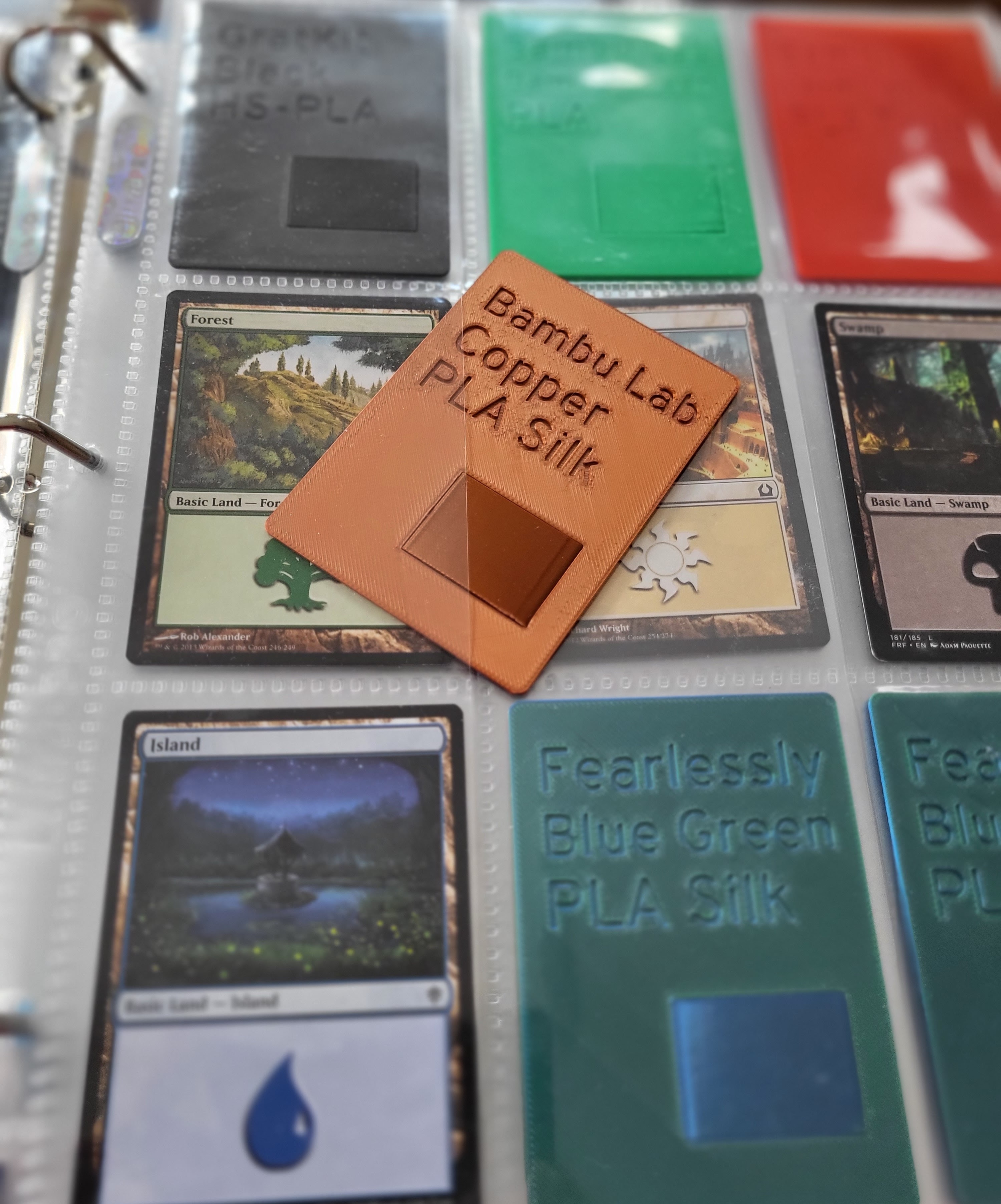 Trading Card Sized Filament Swatches by Finz | Download free STL model ...
