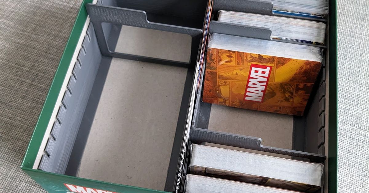 Divided Card Tray for Marvel Champions Expansion Boxes by freiform ...