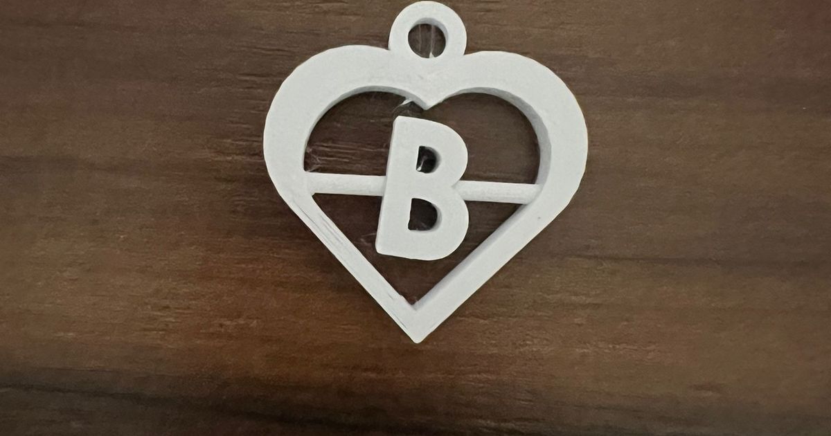B Letter Key Chain by Kemal Özgören | Download free STL model ...
