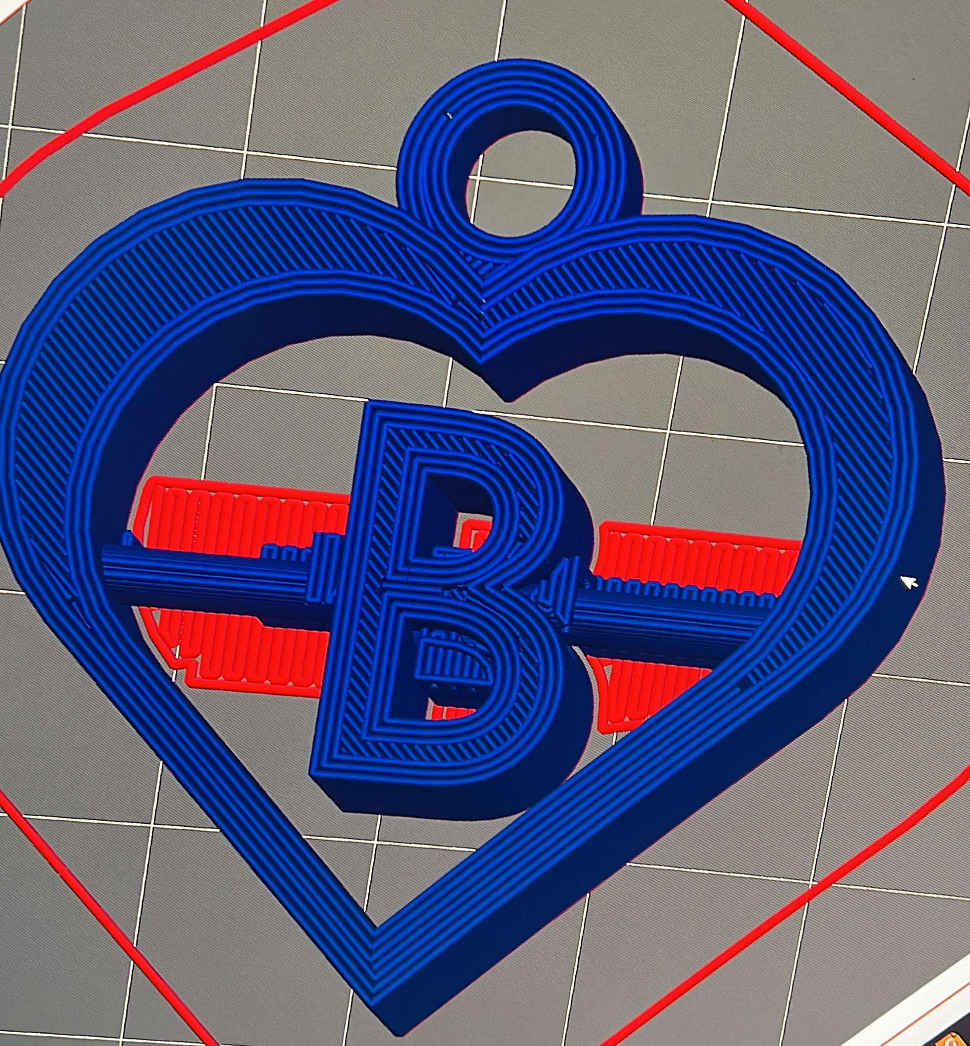 B Letter Key Chain by Kemal Özgören | Download free STL model ...