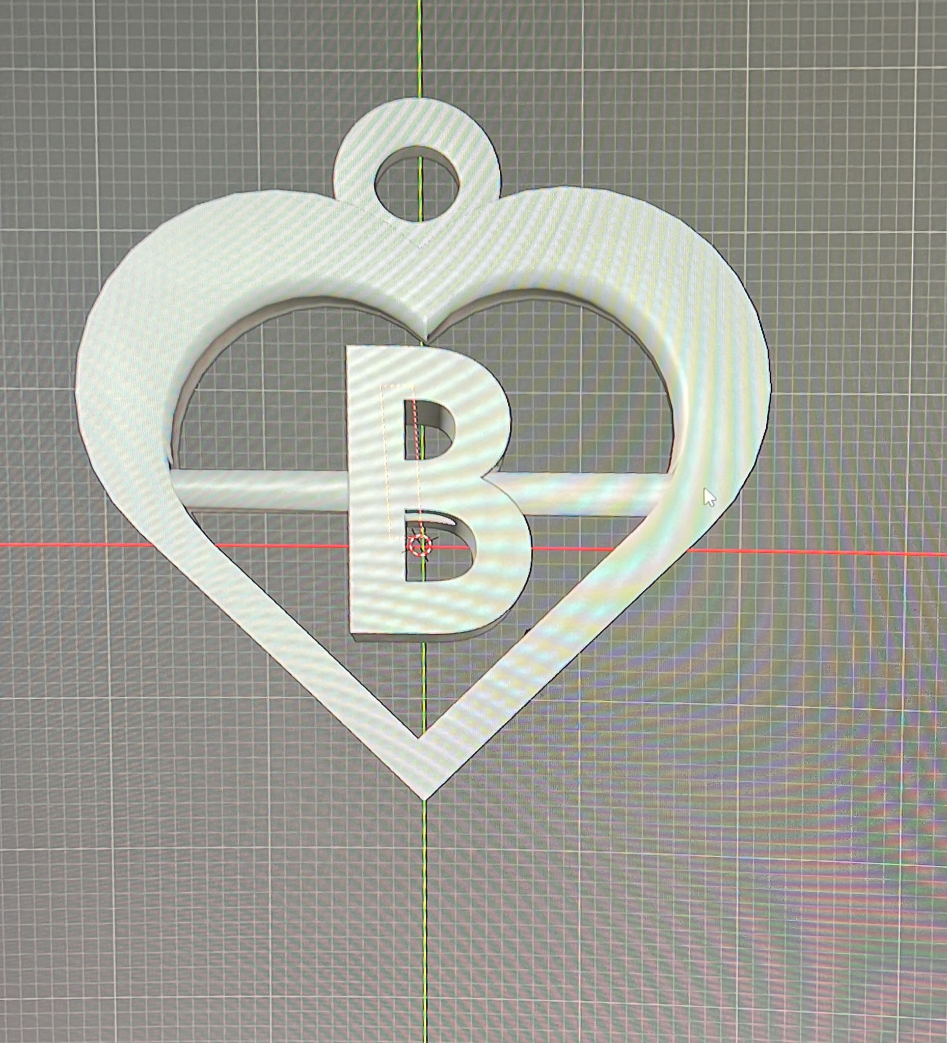 B Letter Key Chain by Kemal Özgören | Download free STL model ...