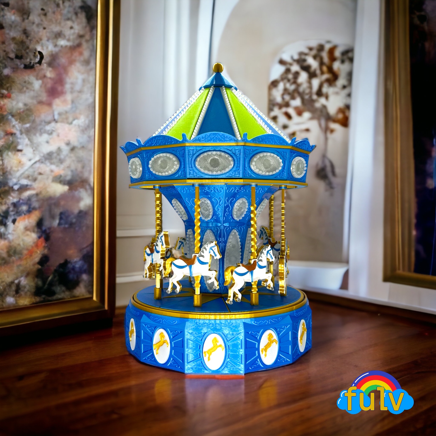 Carousel Lamp with mechanical movement by fulv@me.com | Printables Store