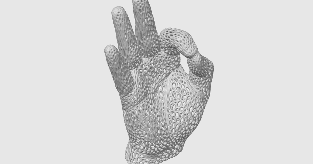 Bionic OK Hand - Voronoi by Štístko | Download free STL model ...