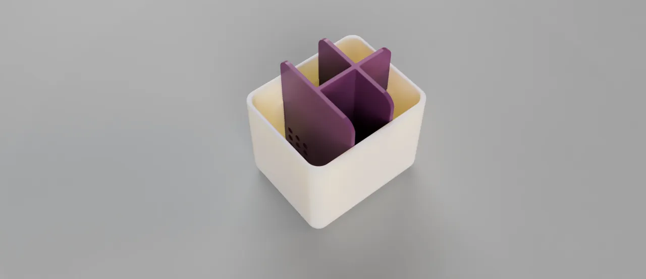 Box with Removable Divider by cedarrapidsboy | Download free STL model ...