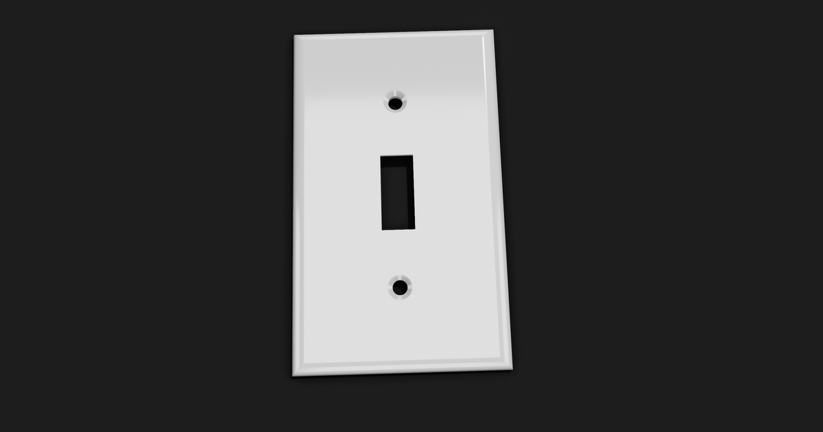 Traditional Light Switch Plate BLANK by Wildcat | Download free STL ...